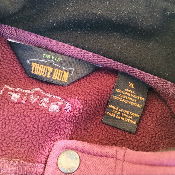 Orvis | Jackets & Coats | Orvis Trout Bum Mens Xl Maroon Purple Button ...